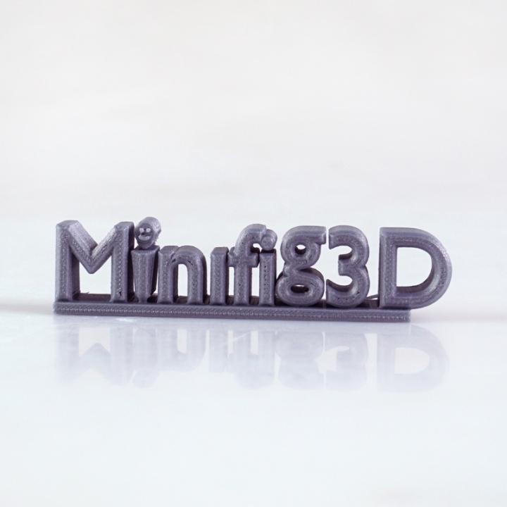 3D Printable Minifig3D Logo by Trevor Wilkinson