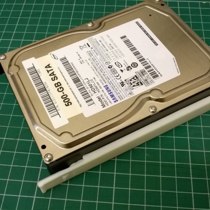 3D Printable 3.5" Hardrive Rail Mounting bracket runner by Tharron ...