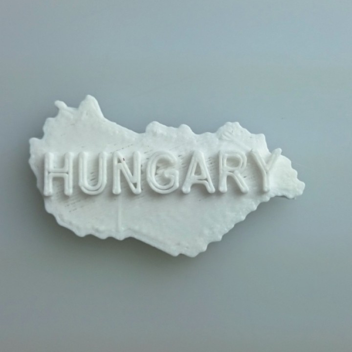 3D Printable Map of Hungary by Deepak Devmore