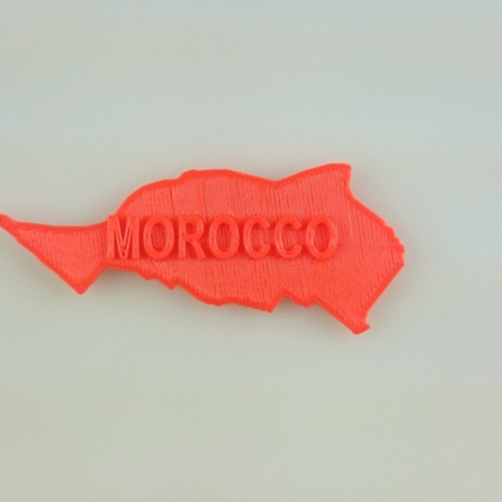 3D Printable Map of Morocco by Deepak Devmore