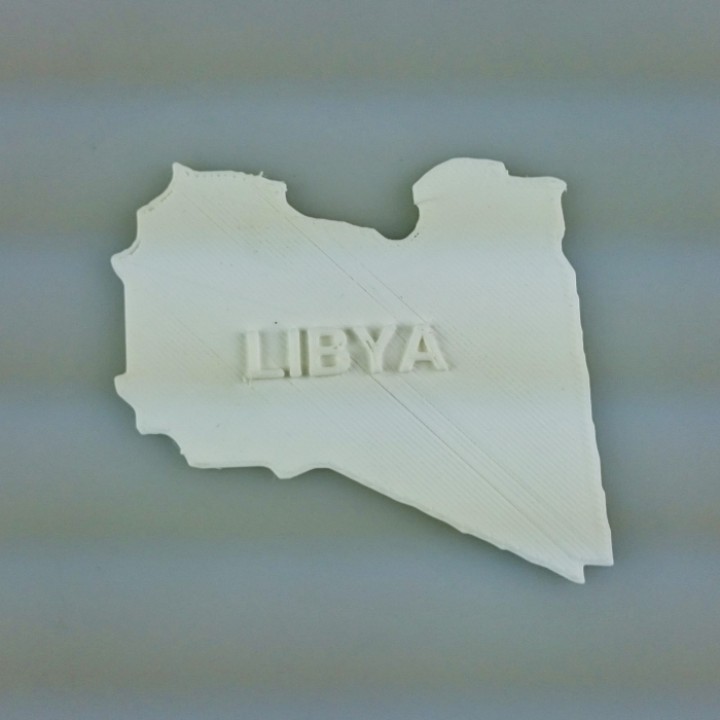 3D Printable Map of Libya by Deepak Devmore