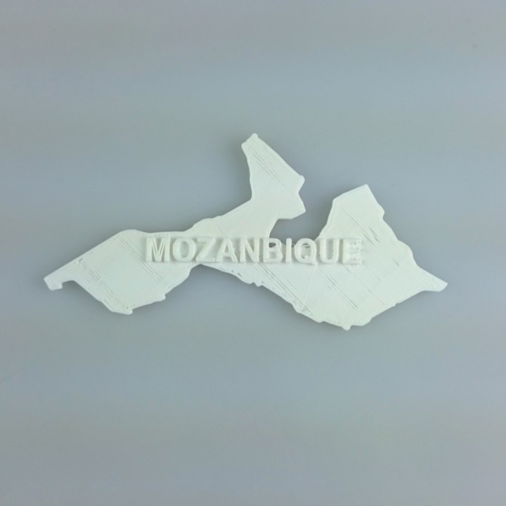 3D Printable Map of Mozanbique by Deepak Devmore
