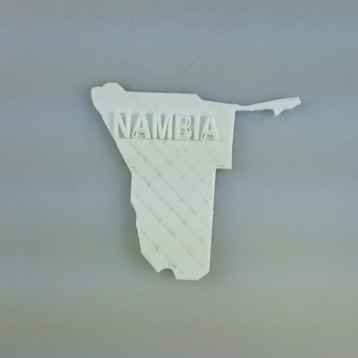 3D Printable Map of Namibia by Deepak Devmore