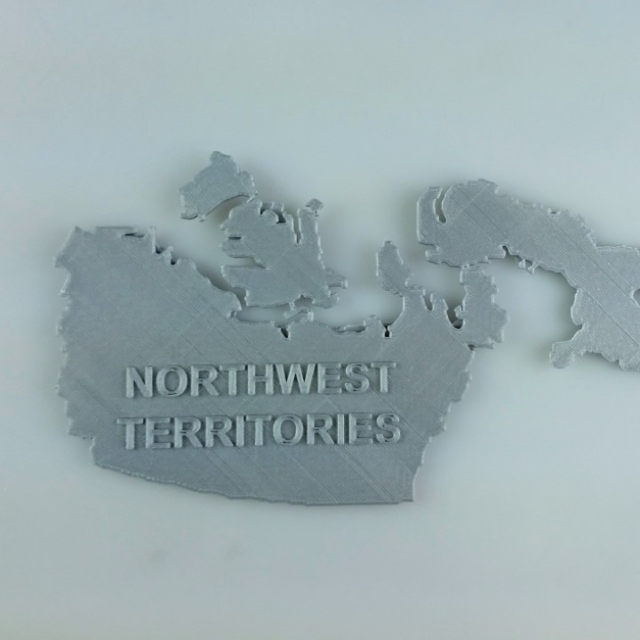 3D Printable Map of Northwest Territories by Deepak Devmore