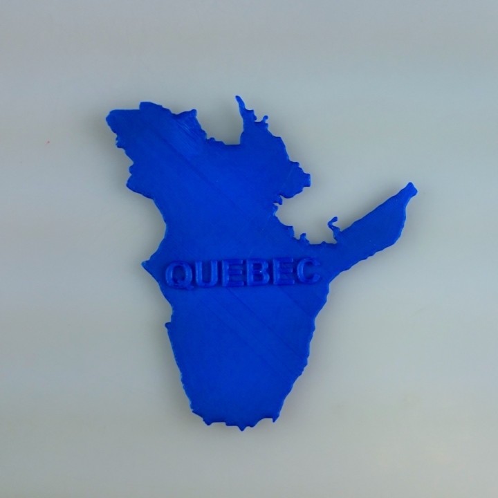 3D Printable Map of Quebec by Deepak Devmore