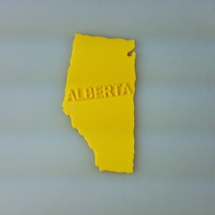 3D Printable Map of Alberta by Deepak Devmore