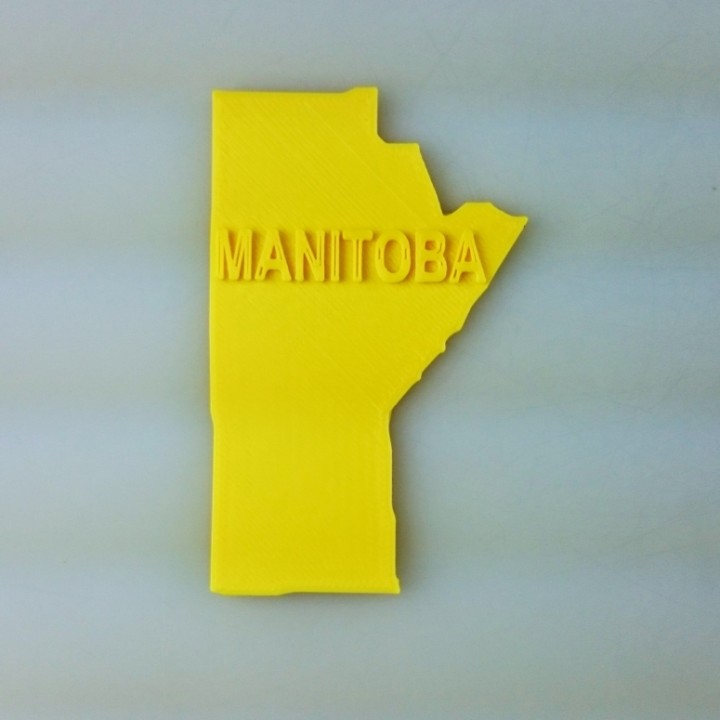 3D Printable Map of Manitoba by Deepak Devmore
