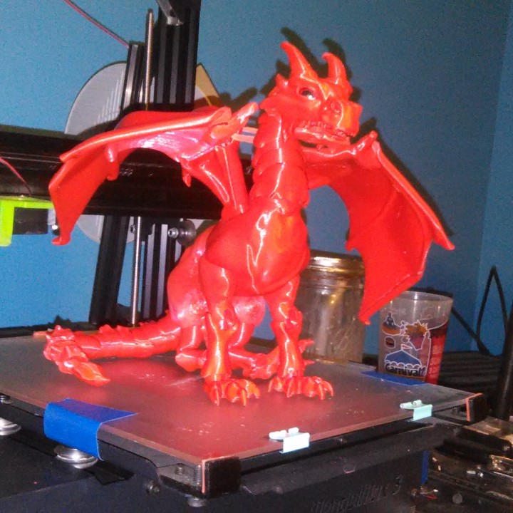 3D Print of "Braq" jointed dragon by Maxumx
