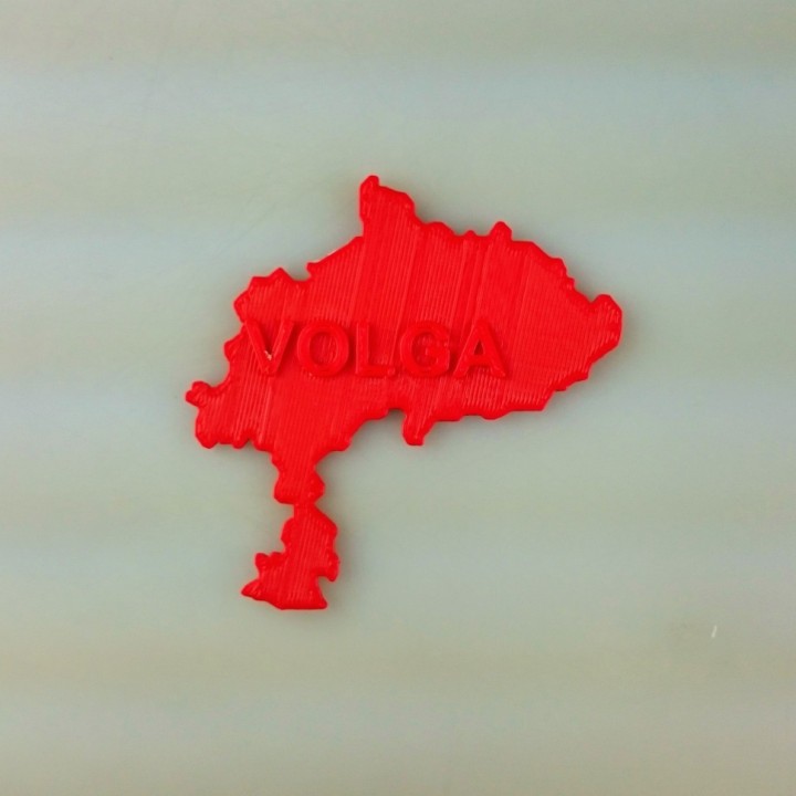 3D Printable Map of Volga by Deepak Devmore