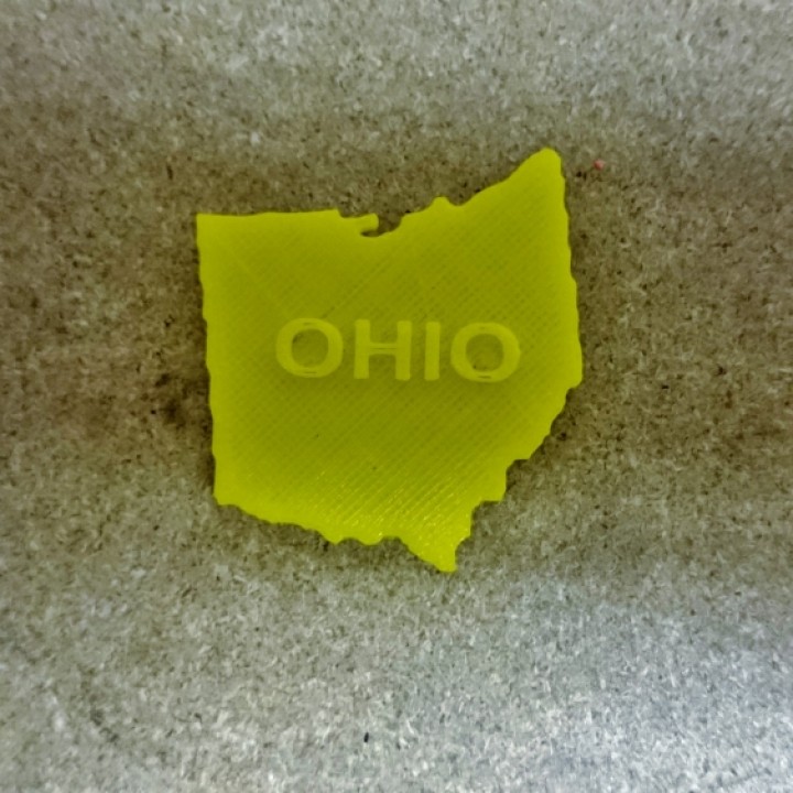 3D Printable Map of Ohio by Deepak Devmore