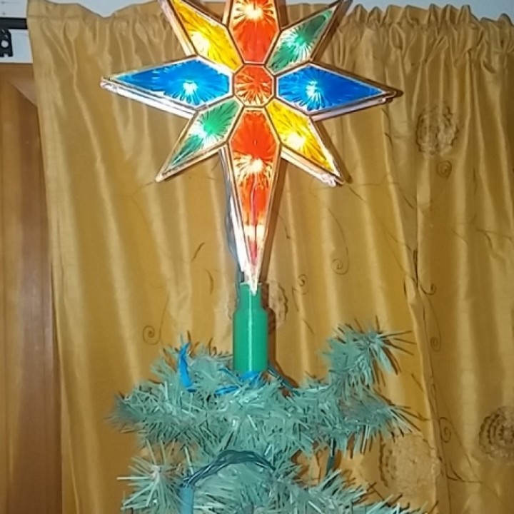 3D Printable Tree Topper Mount by Matthew Gorton