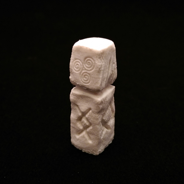 3D Printable Akralon Resonating Celtic Rune Stone by Brictone