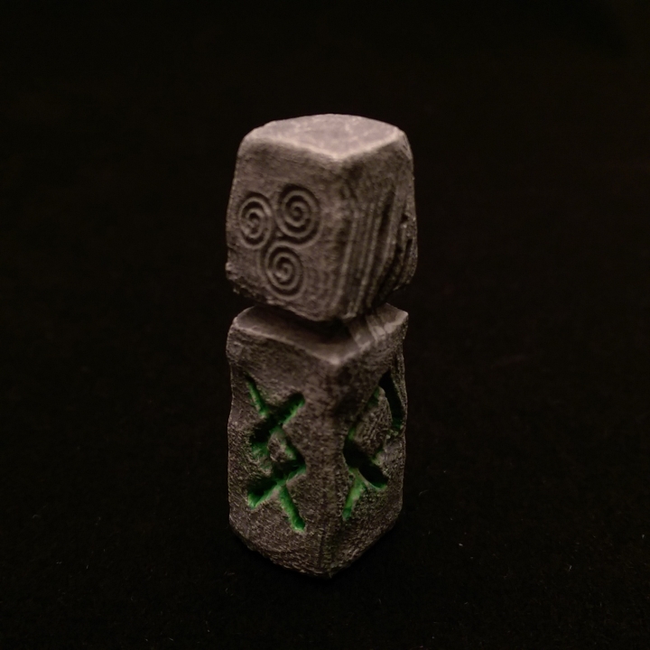 3D Printable Akralon Resonating Celtic Rune Stone by Brictone