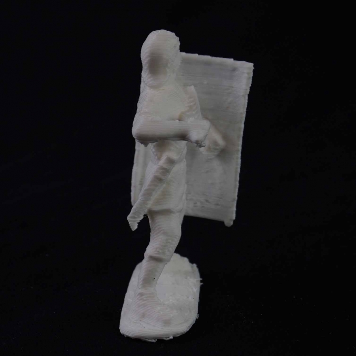 3D Printable soldier shield standing up by Mohammed Suhail