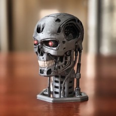 3D Printable T-800 Terminator Skull by Ryan Moayed