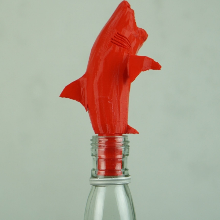 3D Printable Shark wine stopper by Jared Ramkissoon