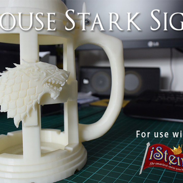 3D Printable GoT House Stark Sigil for iStein by Mutant Design