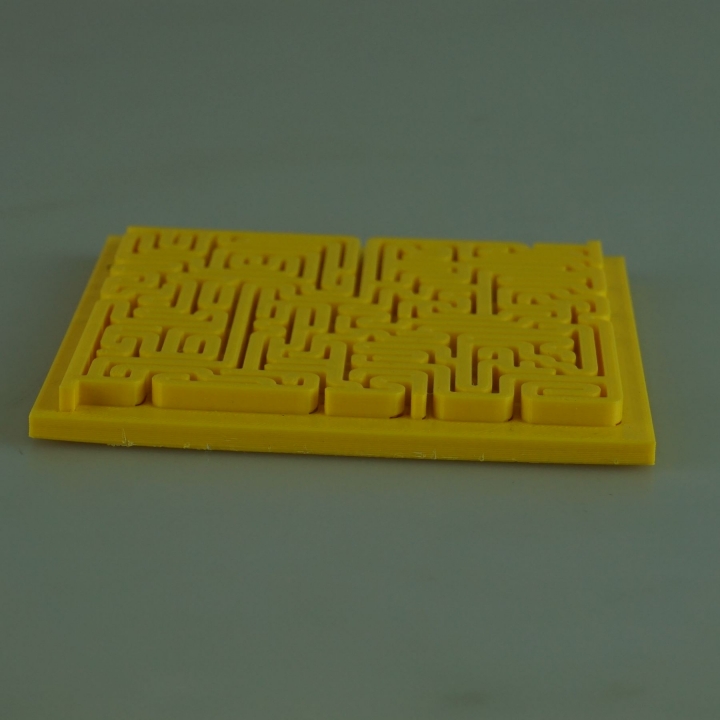 3D Printable Sand Maze Stamp_square by Kai Cheng & His Students