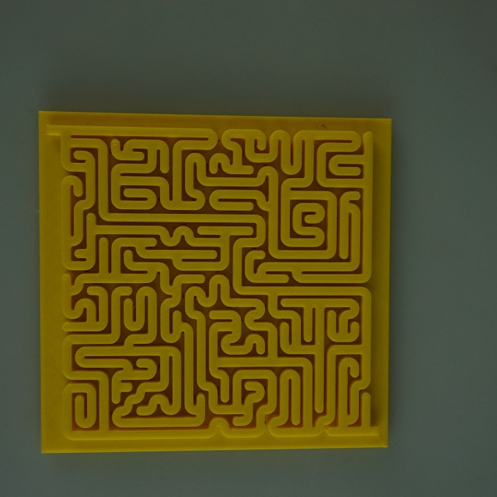 3D Printable Sand Maze Stamp_square by Kai Cheng & His Students