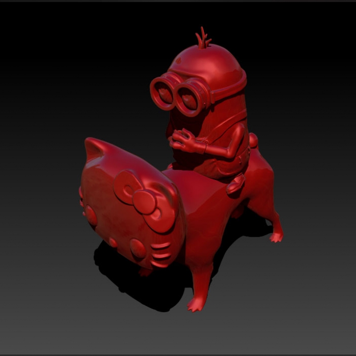 3D Printable Hello minion kitty pug by marco villa