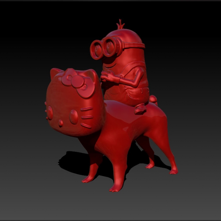 3D Printable Hello minion kitty pug by marco villa
