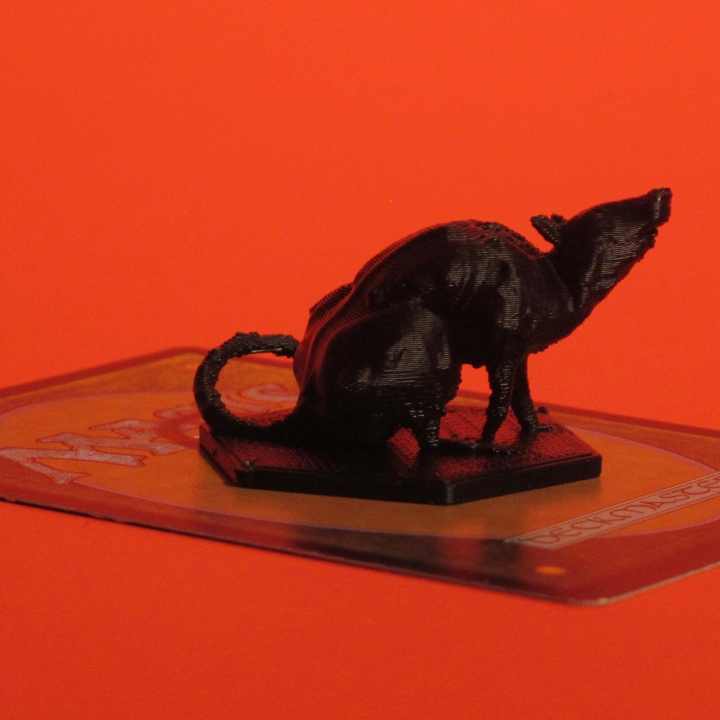 3D Printable Magic The Gathering Rat Token by Zheng3
