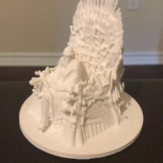 3D Printable Charles Darwin on the Iron Throne by Ashley Sheppard