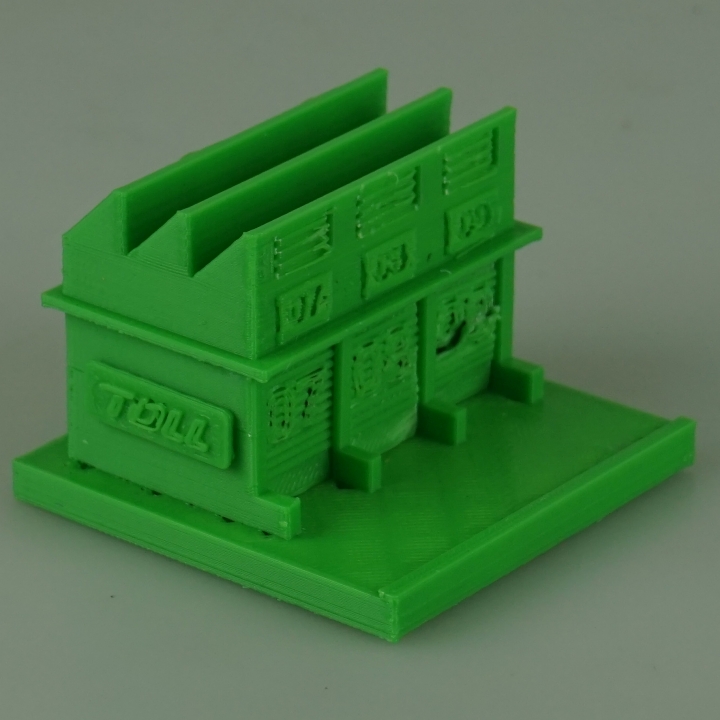 3D Printable Cartoon Building 013 TOLL Hub by Kai Cheng & His Students