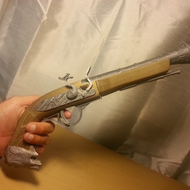 3D Print of FLINTLOCK PISTOL - ASSASSIN'S CREED 4 by JuniorGeneral