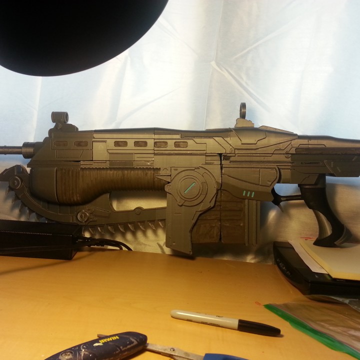 3D Print of Gears Of War Lancer- CHAINSAW GUN! by JuniorGeneral