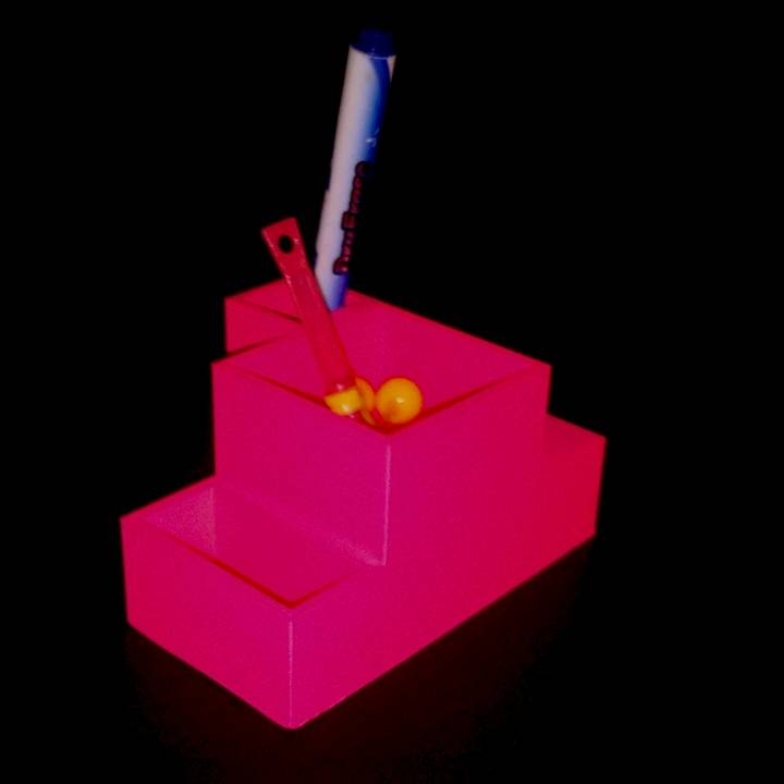 3D Printable Block themed stationary holder by Tom Lucette