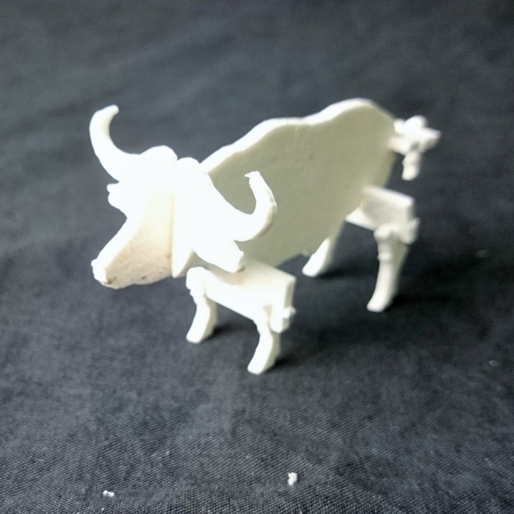 3D Printable Puzzled Buffalo Card by Deepak Devmore