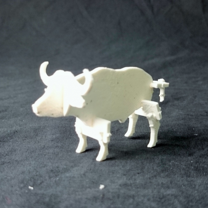 3D Printable Puzzled Buffalo Card by Deepak Devmore