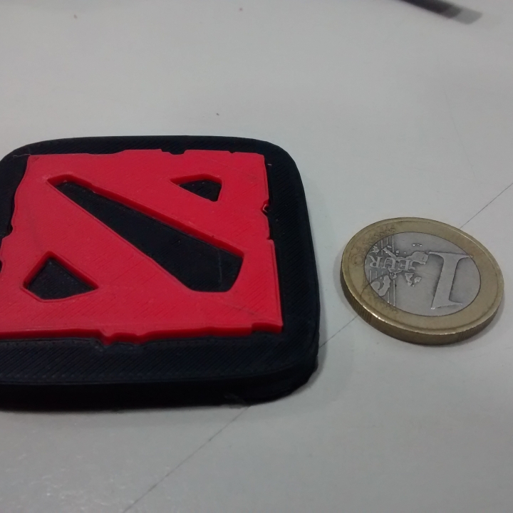 3D Printable Dota 2 Logo - two pieces press fit by Josep CQ
