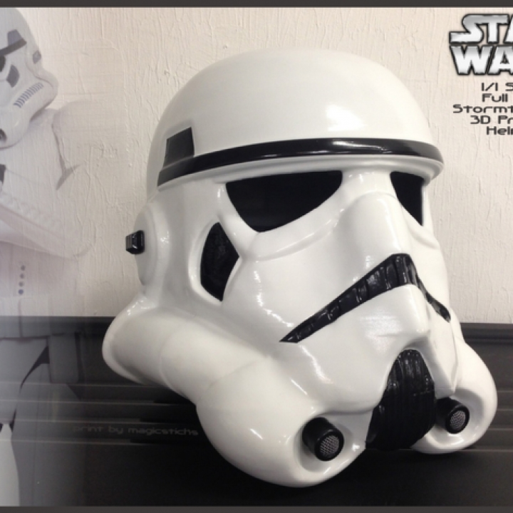 3D Printable Star Wars Stormtrooper Full Helmet by Wersonic