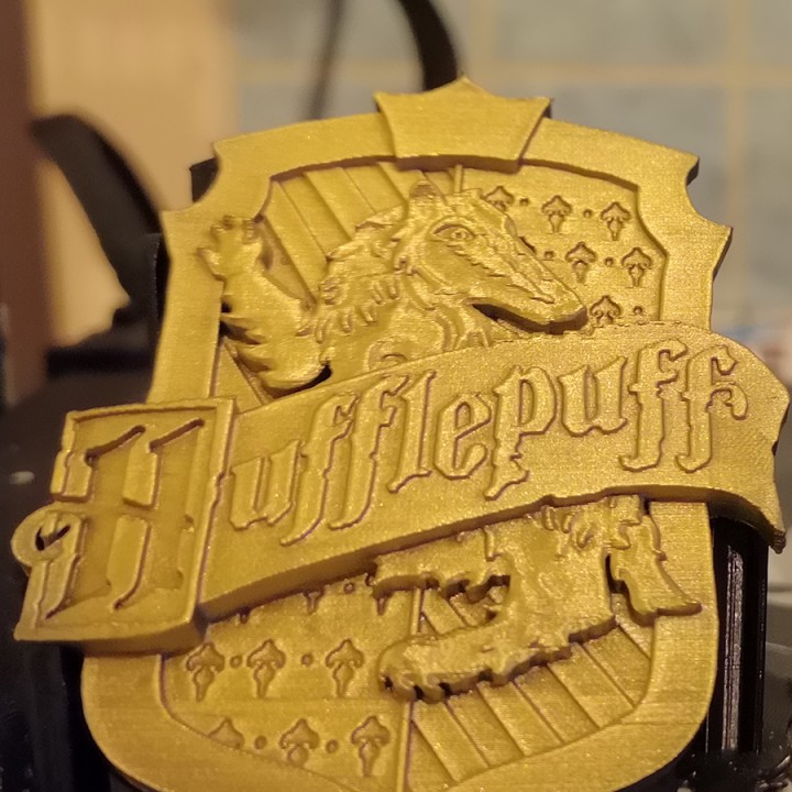 3D Print of Hufflepuff House Badge - Harry Potter by StefanBanner