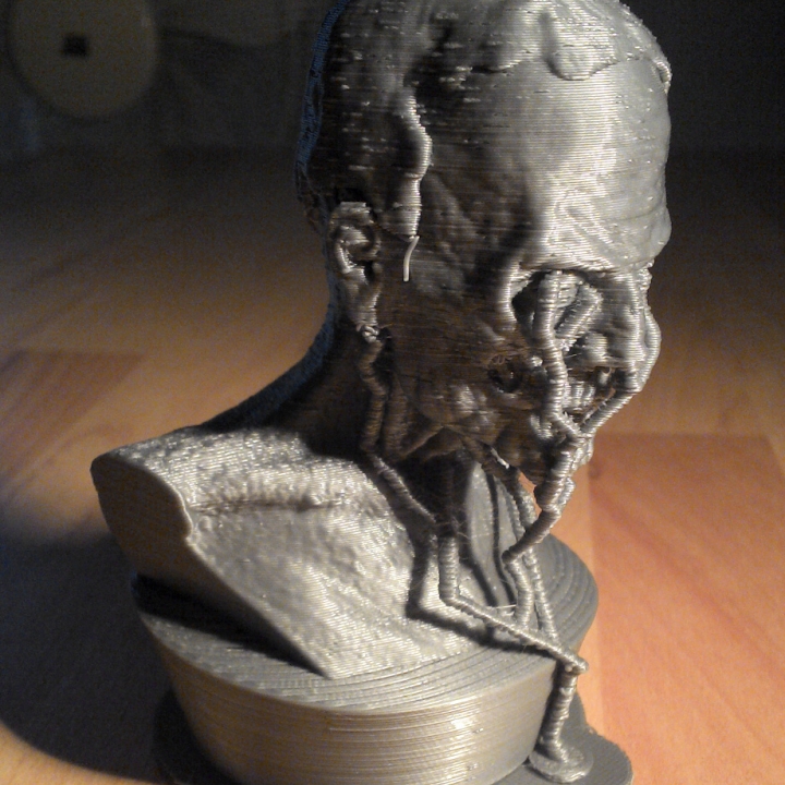 3D Printable Zombie Bust by Udo Graf