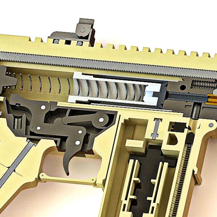 3D Printable Airsoft Rifle by Sam Logan