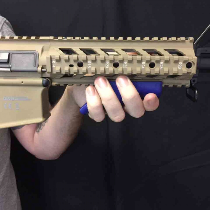 3D Printable 3D printed AFG (Angle Fore Grip) for Airsoft by Kirby Downey