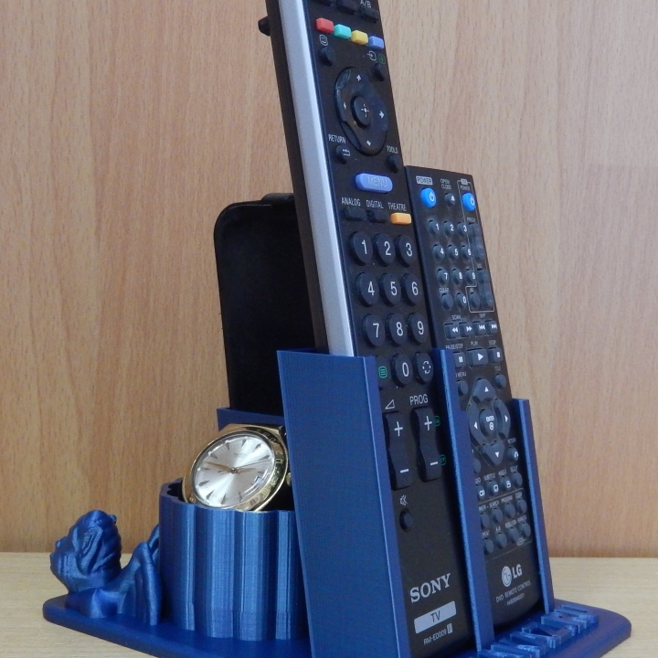 3D Printable Combined stand remote control Blue Steel. by Sergei