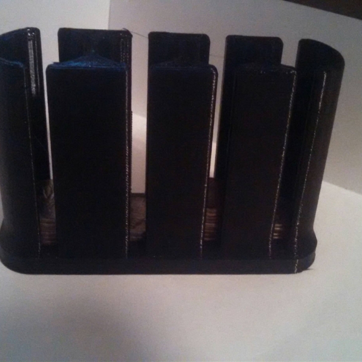 3D Printable Coin Organizer by Joseph P Cyr