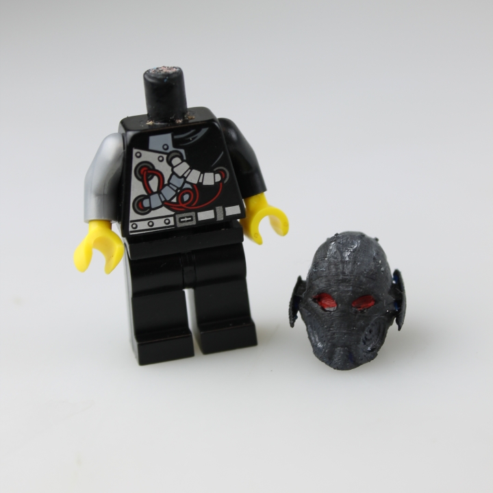 3D Printable lego ultron head by Stefanos Anagnostopoulos