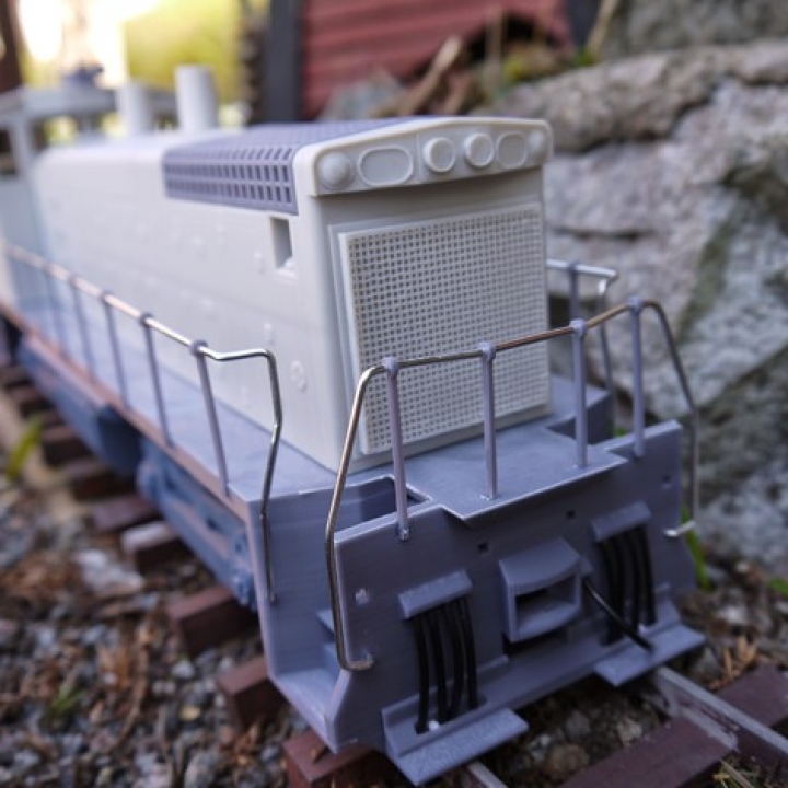 3D Printable OpenRailway EMD SW1500 1:32 Locomotive by Daniel Norée