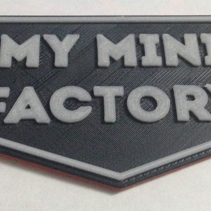 3D Printable 3Color MyMinifactory 3D Logo by Pedro Vargas