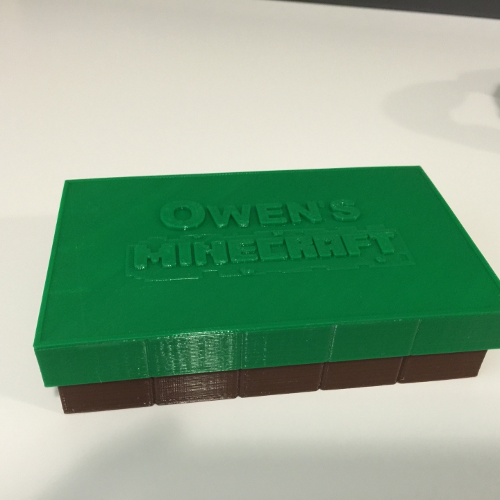 3D Printable Mini Minecraft Box by Brad Hellyar