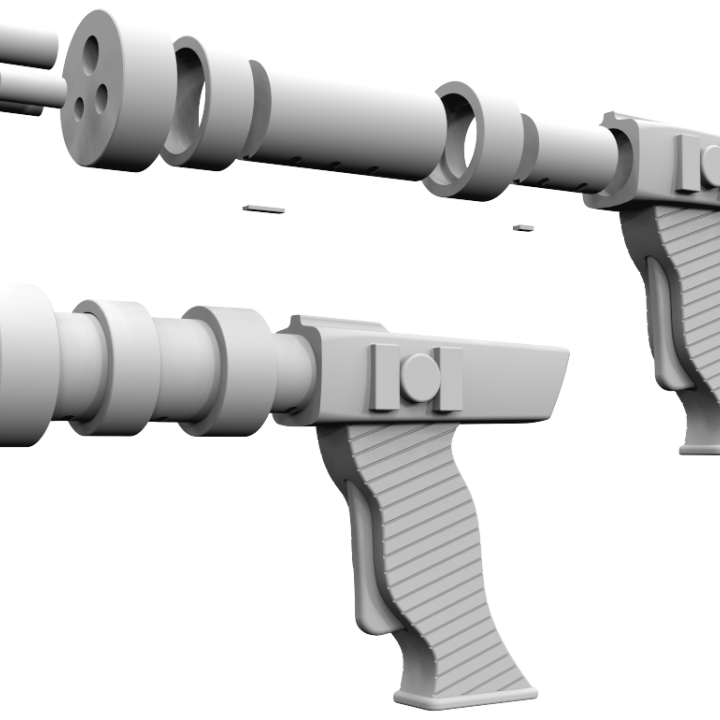 3D Printable Star Trek Captain Pike's Laser Pistol by Steve Hackett