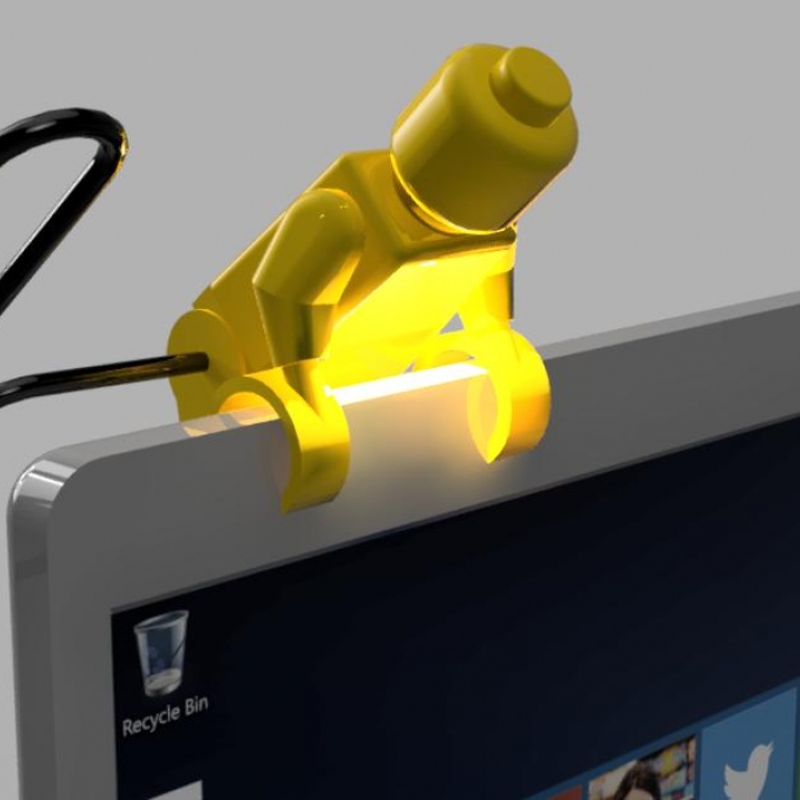 3D Printable Lego usb lamp for laptop by Felipe aguirre