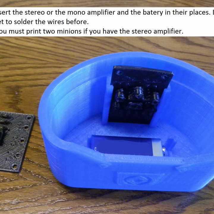 3D Printable Mono Stereo Minion by alexandru flueras