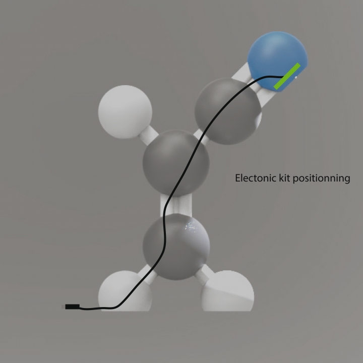 3D Printable ABS Molecule Lamp - KITRONIK Competition by NGUYEN Julien