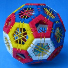 3D Printable Truncated icosahedron puzzle by Kirby Downey